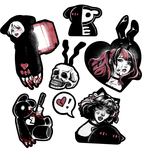 "PAPER CUT" STICKERS – BLURSED